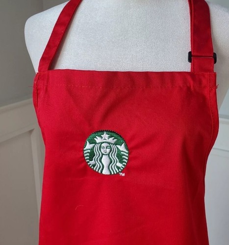 Starbucks Logo Red Barista Apron Coffee Holiday APRON | eBay