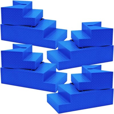 Set of 4 Deluxe Blue Breakable Ring Stairs For WWE & AEW Wrestling ...