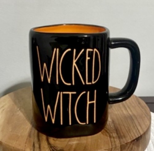 Rae Dunn WICKED WITCH Mug Black with Orange inside | eBay
