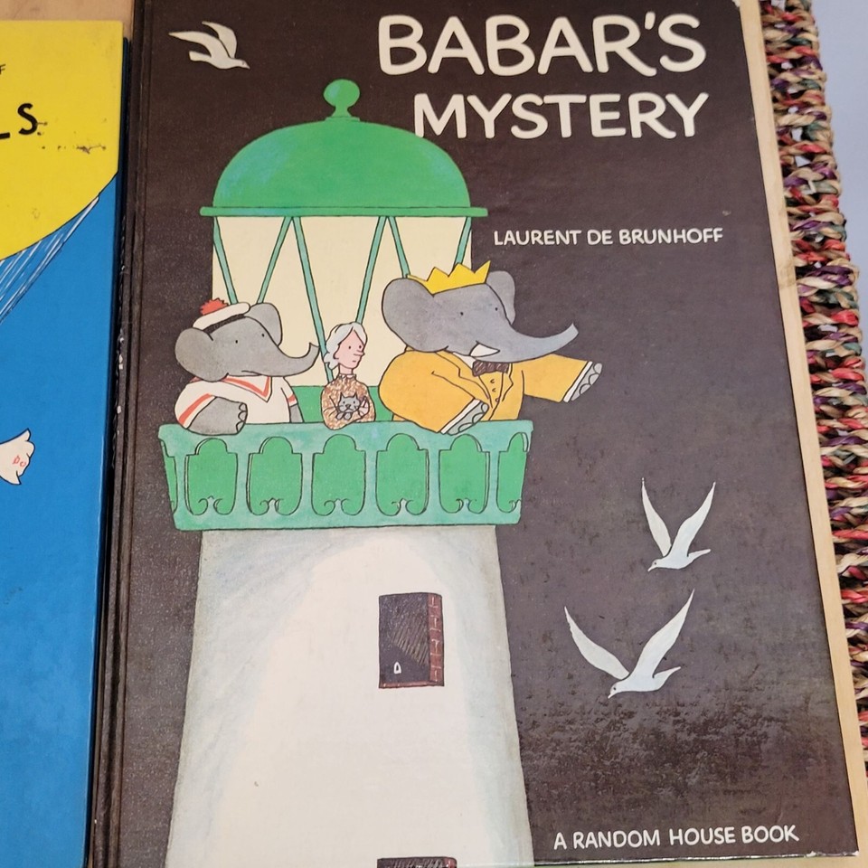 Vintage Babar Hardback Books Set of 2 Jean and Laurent De Brunhoff 1962 ...