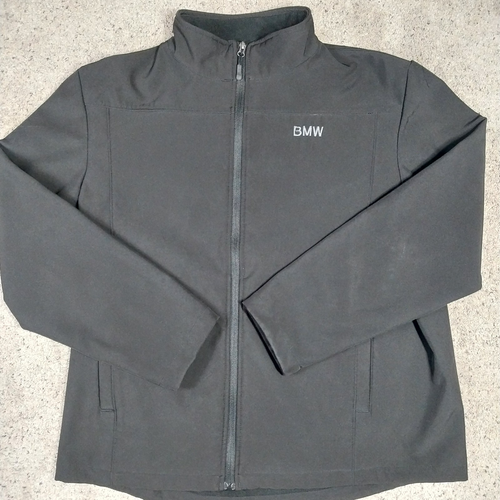 BMW Zip Up Jacket Mens XL Black Fleece Lined By Oobe | eBay