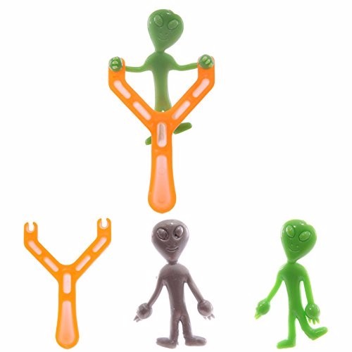 (1) 2pk ALIEN UFO SLINGSHOT - Novelty GaG Toy Party Favor Bag Filler ...