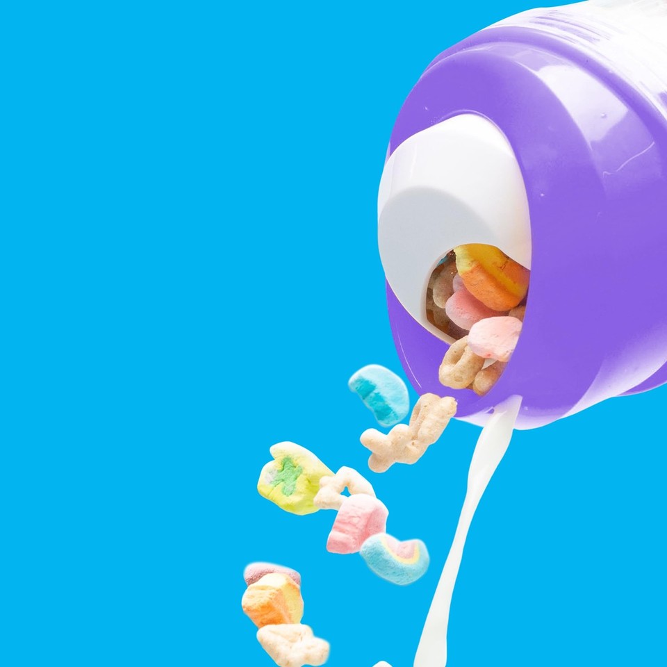 XL Purple - Portable Plastic Cereal Cups for Breakfast On the Go, To Go ...