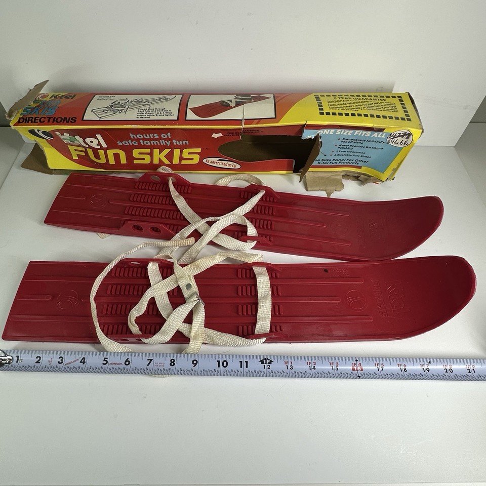 K-tel Fun Skis Vintage 1978 Youth Outdoor One Size Fits All w/ Original ...