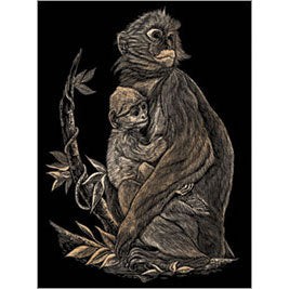 COPF15 - COPPER ENGRAVING MONKEY AND BABY 90672013101| eBay