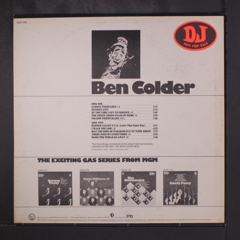 BEN COLDER: golden archive series MGM 12" LP 33 RPM | eBay
