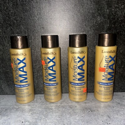 4 Lot Lustrasilk Moisture Max Keratin Protein Oil Moisturizing Lotion ...