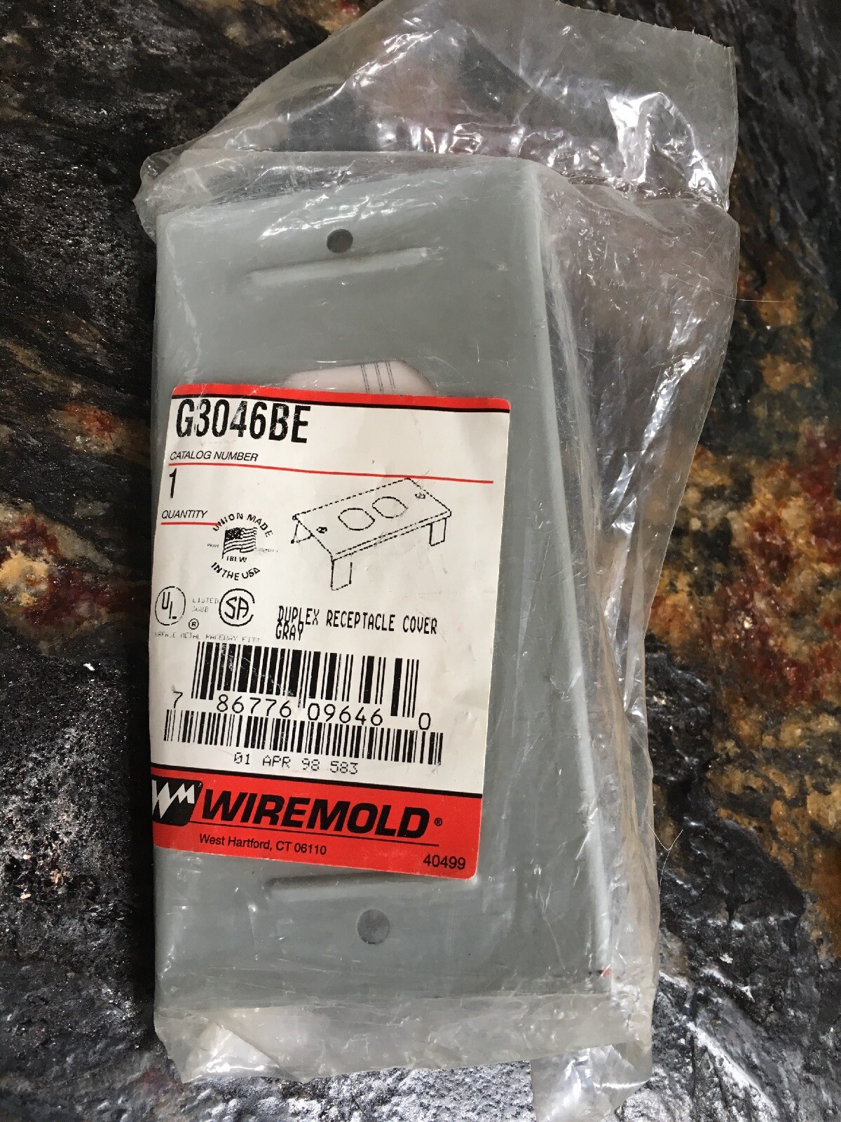 WIREMOLD G3046BE Duplex Receptacle Cover Plate Grey Steel *** NEW | eBay