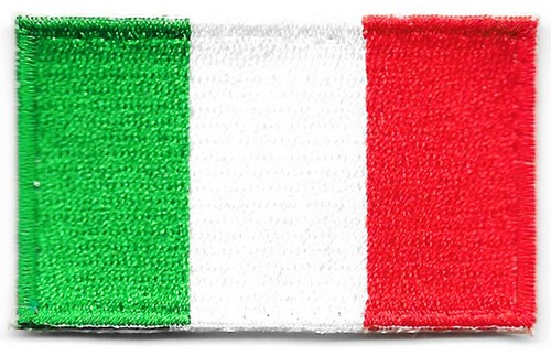 NEW UNSEWN PATCH FLAG NATIONAL ITALY ITALIAN ITALIA TRICOLOR GREEN ...