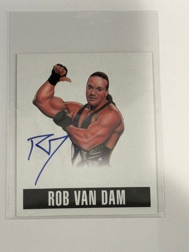 ROB VAN DAM 2014 LEAF ORIGINALS WRESTLING AUTO Mini Card A-RVD ECW WWE ...