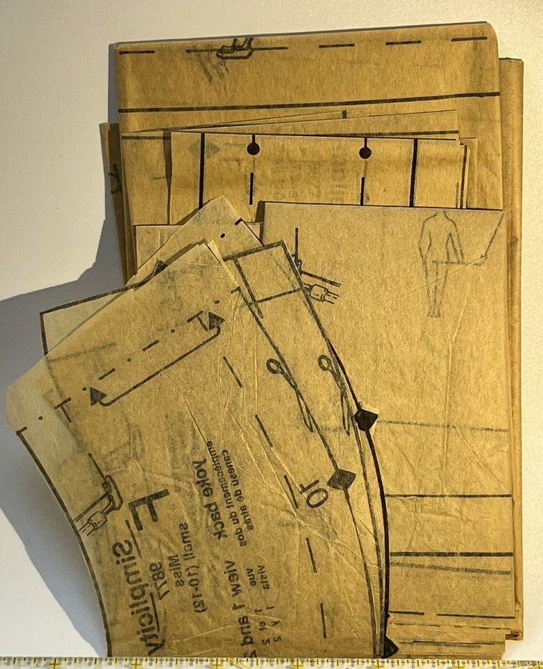 1980 Vintage Simplicity Pattern 9877 Babydoll Nightgown PAJAMAS PJs Sz ...