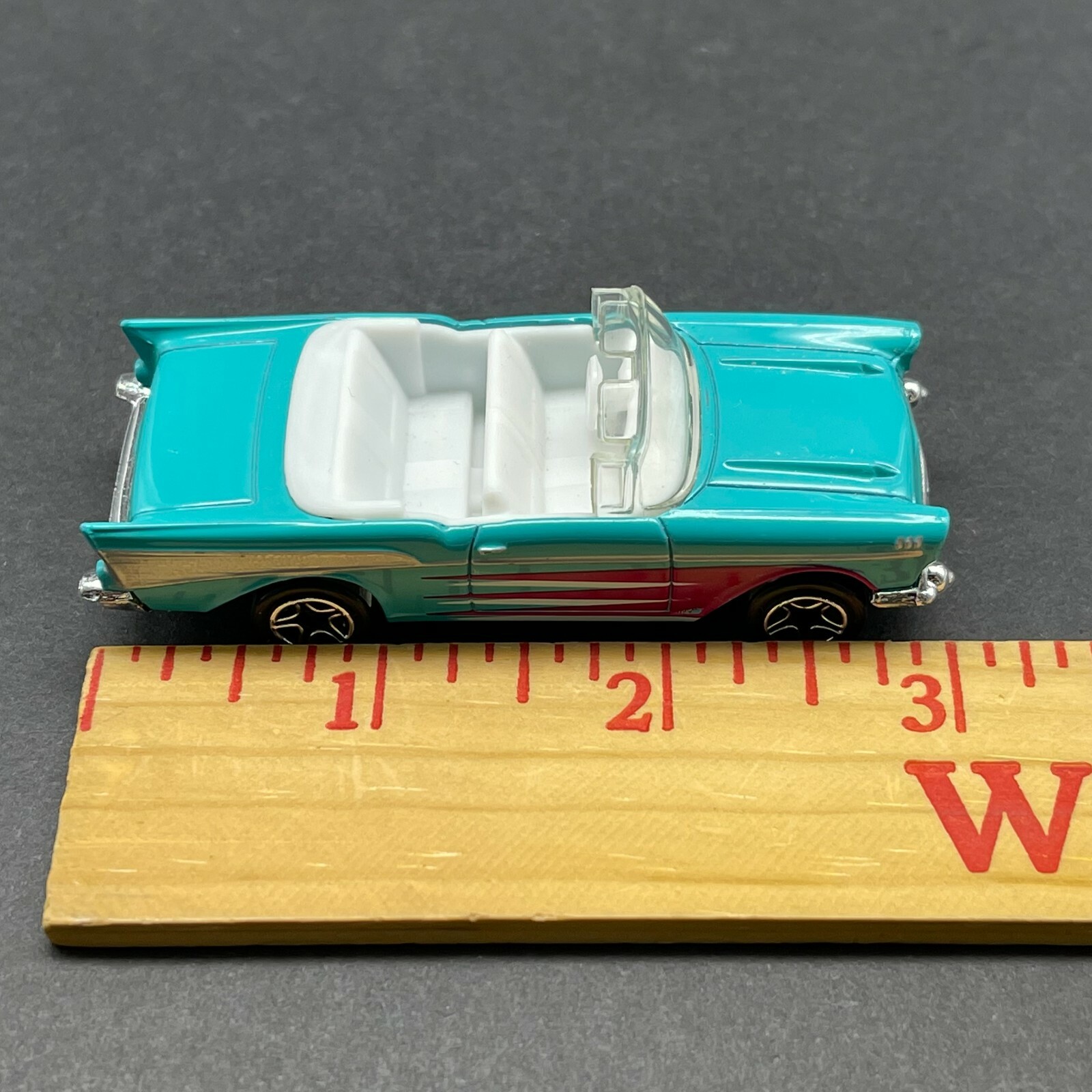Matchbox 1957 '57 Chevrolet Chevy Bel Air 2 Dr Convertible Car Teal ...