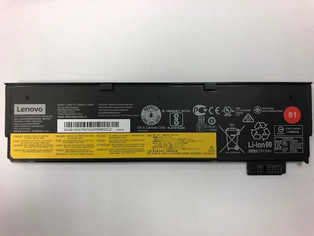 Original Lenovo Battery FRU 01AV452 3 Cells 24wh for ThinkPad T470 for ...