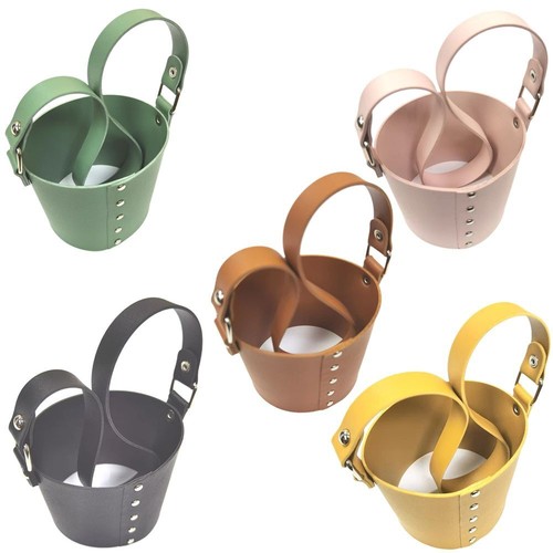 Drinks Hanging Reusable Leather Case Cup Bag Hand-Carrying Coffee Cup ...