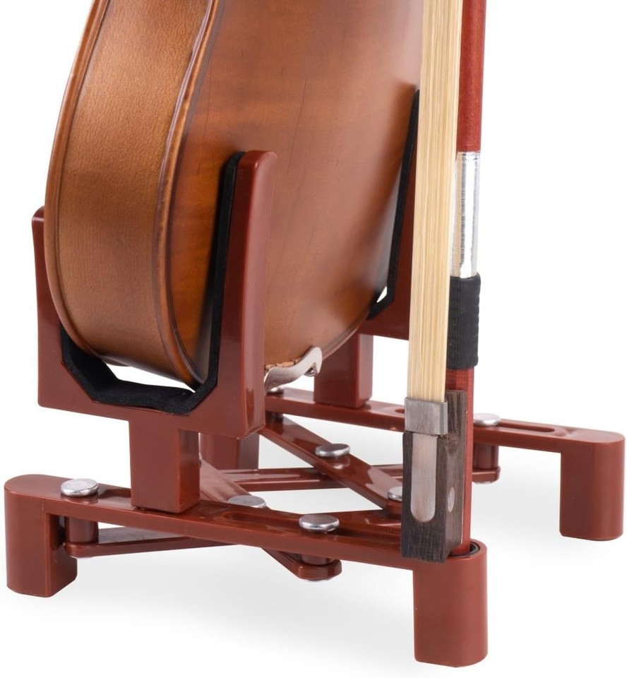 Violin Stand Musical Instrument with Bow Holder for Violin,Portable Red ...