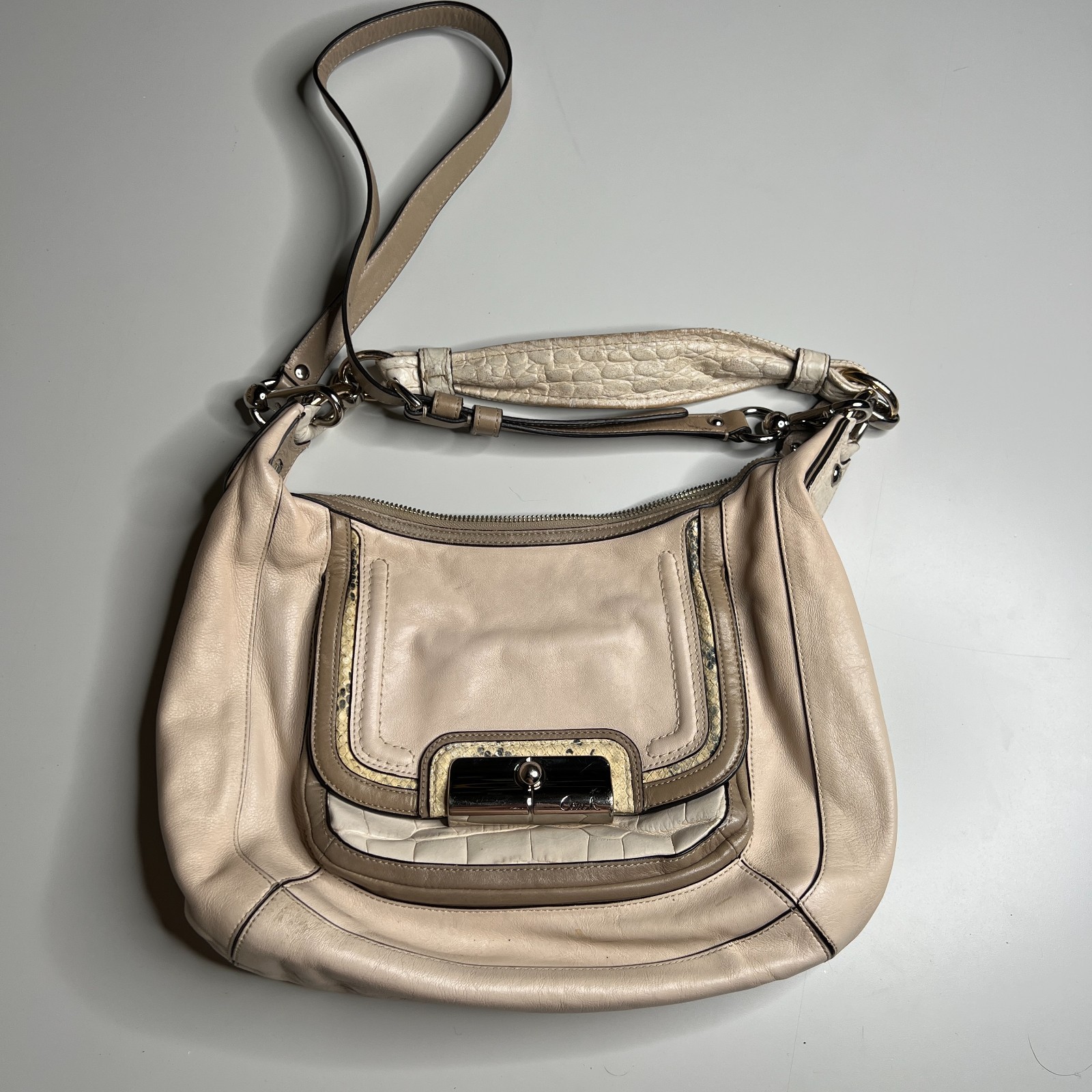 Coach Kristin Hobo Shoulder Bag SV/Ivory Multi Leathe… - Gem