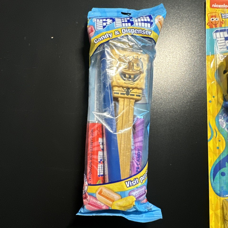 Pez Spongebob Gold 1000 Made 1 cello pack 1 blister pack | eBay