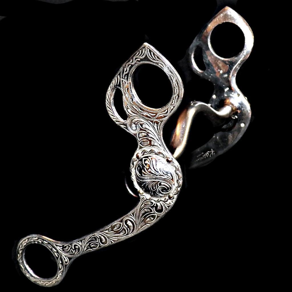 Vintage Rawhide Cutter Shank Sterling Silver Western Low Curb Cutting ...