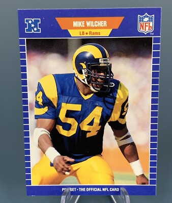 1989 NFL Pro Set Mike Wilcher Card #209 Los Angeles Rams Football ...