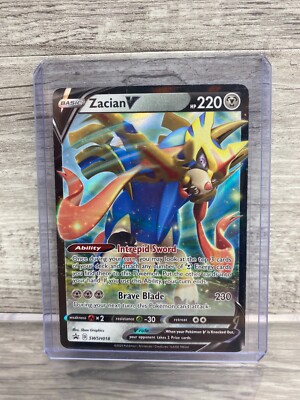 Zacian V SWSH018 Pokémon TCG Black Star Promo Full Art Ultra Rare Card ...