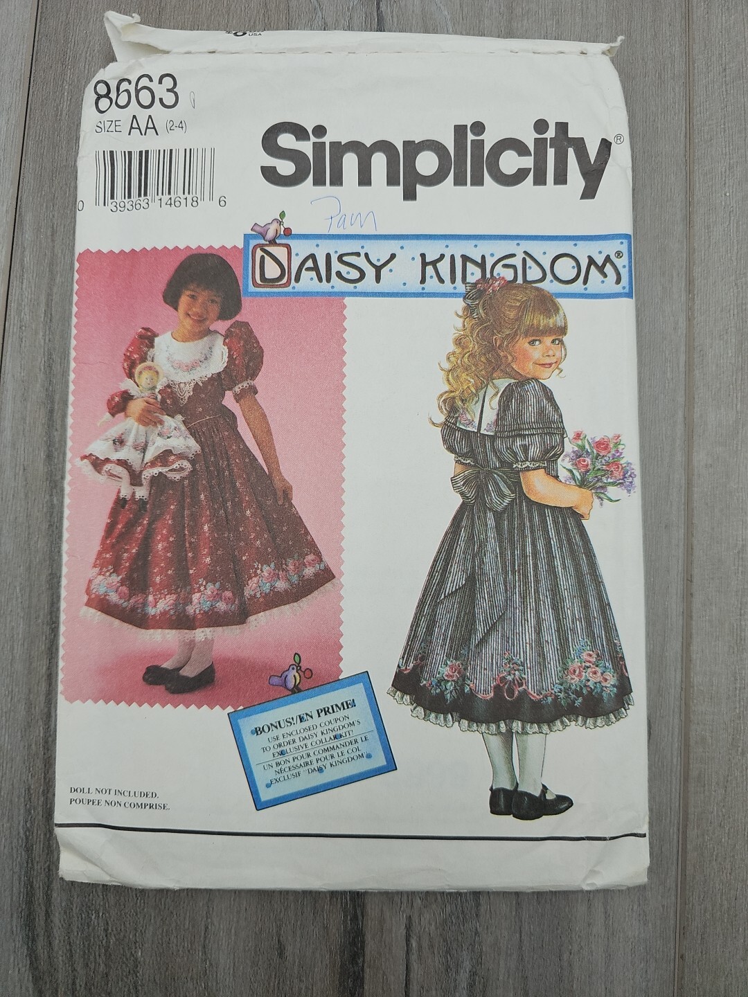 Daisy Kingdom Dress Girls Size 2-4 UNCUT Sewing Pattern Simplicity 8663 | eBay