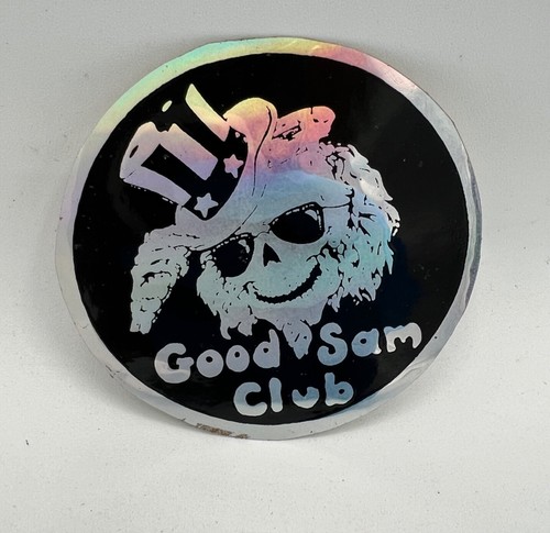 Vintage Psychedelic Hippy "Good Sam Club" Window Sticker Decal Grateful ...
