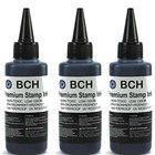 3X Black Stamp Ink Refill by BCH - Premium Grade -2.5 oz (75 ml) Ink ...
