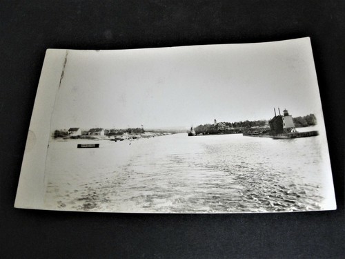 Cargos on the River - Real Photo Postcard (RPPC) -Stamp Box- AZO (1904 ...