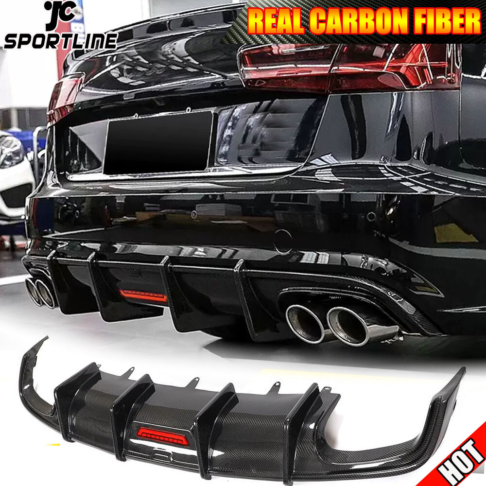 Fits Audi A6-SLINE S6 Sedan 16-18 Rear Bumper Diffuser Lip Bodykit REAL ...