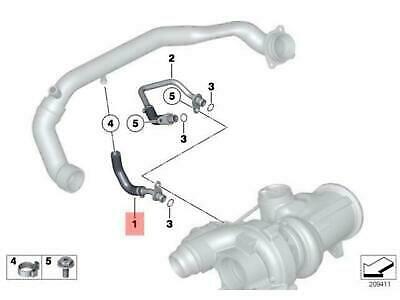 Genuine BMW 2 4 3 5 Oil Pipe Inlet Turbocharger 11428678840 for sale ...