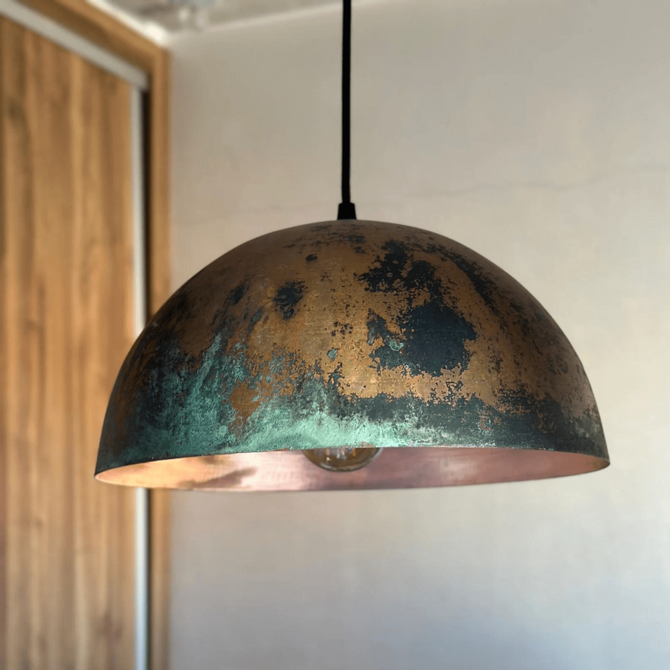 Patina Copper Farmhouse Pendant Light Fixture | eBay