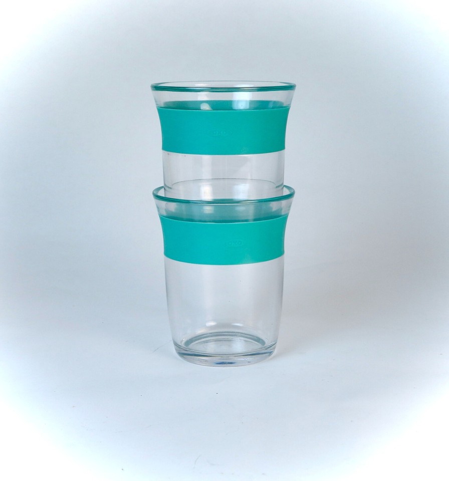 Set of 2 OXO Tot Toddler Cups for Big Kids with Non Slip Grip 5 oz Aqua ...