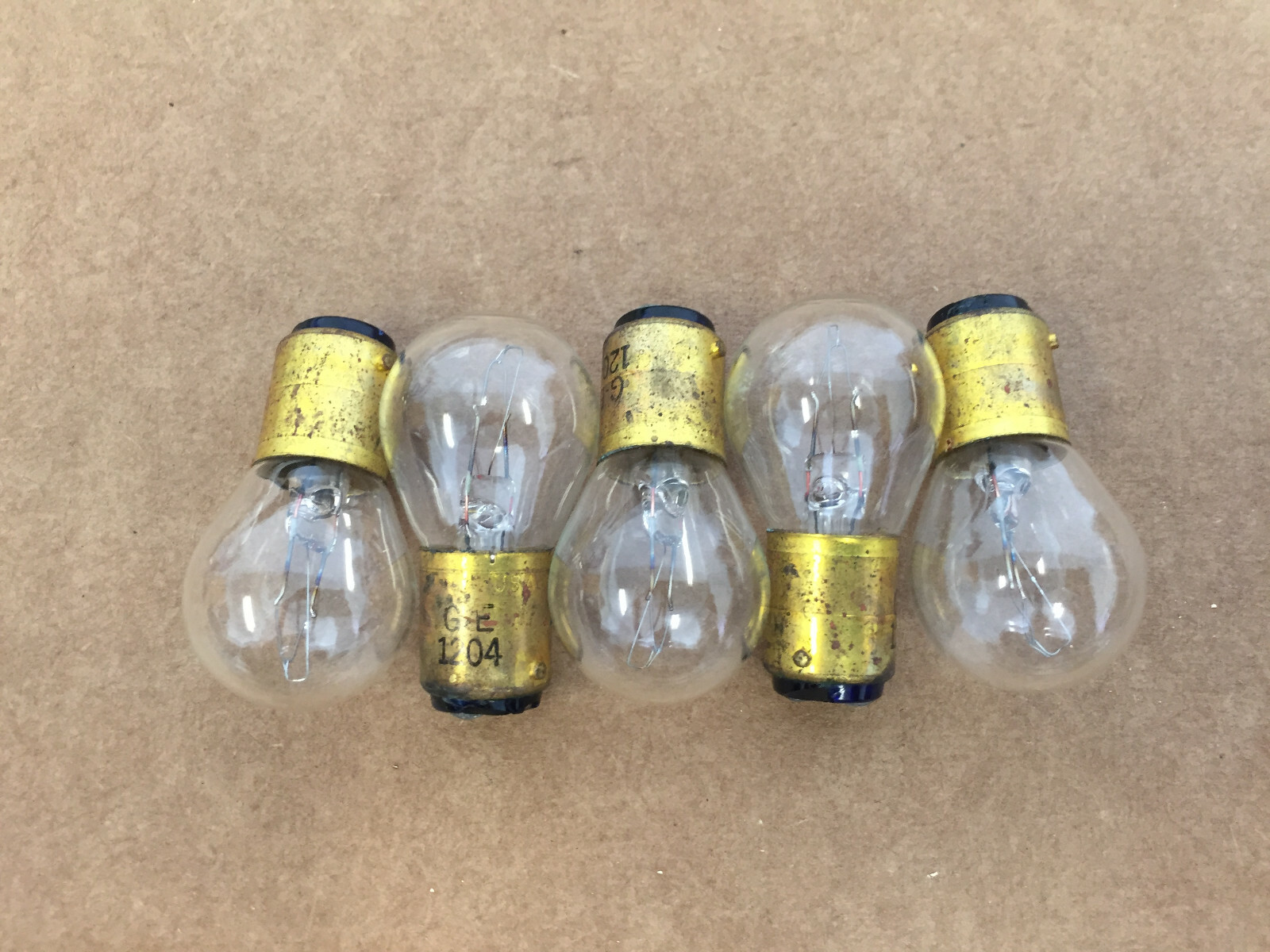 LOT OF 5 GENERAL ELECTRIC GE1204 MINIATURE LAMP BULB MILITARY AIRCRAFT ...