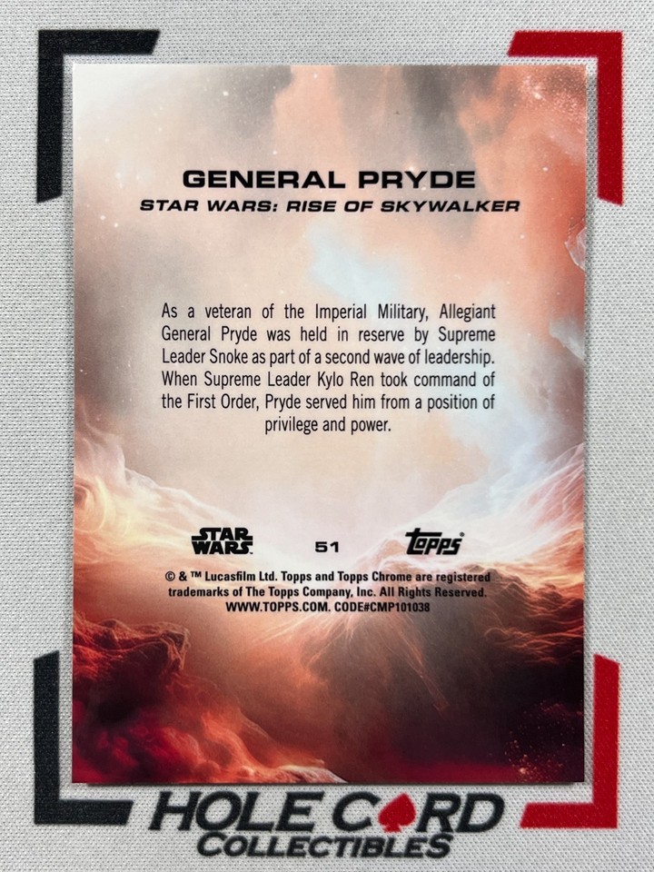 GENERAL PRYDE 2025 Topps Chrome Star Wars #51 Skywalker Blue 064/150 丶 ...