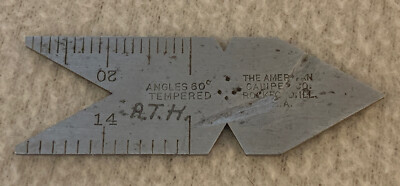The American Caliper Co. Machinist Center Gauge Gage Tool 60° | eBay