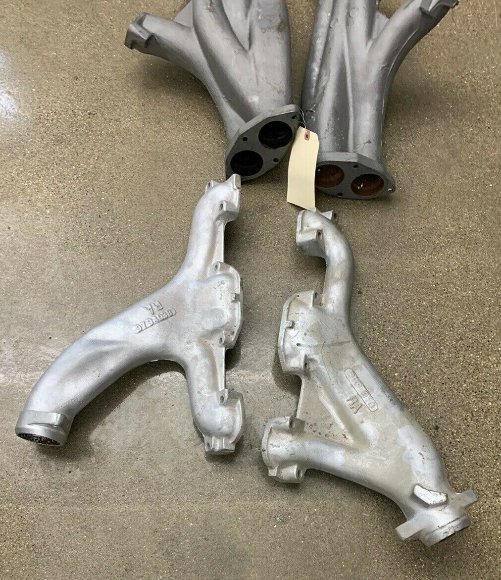 1968-69 FIREBIRD RA IV II LONG BRANCH EXHAUST MANIFOLDS NOS ROUND PORT ...
