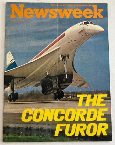 The Concorde Furor On cover NEWSWEEK International Magazine Feb 16 1976 ...