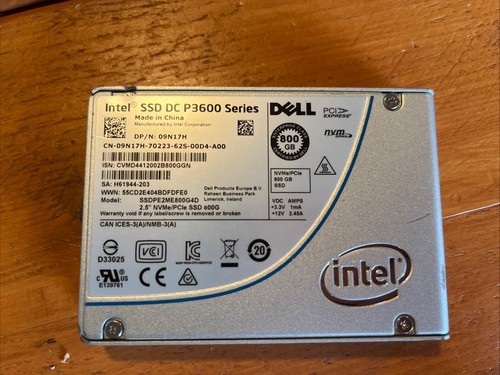 Intel P3600 800GB U.2 PCIe 3.0 NVMe SSD Dell 09N17H | eBay.de