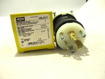 NEW HUBBELL HBL2311 TWIST-LOCK PLUG 20A 125V | eBay