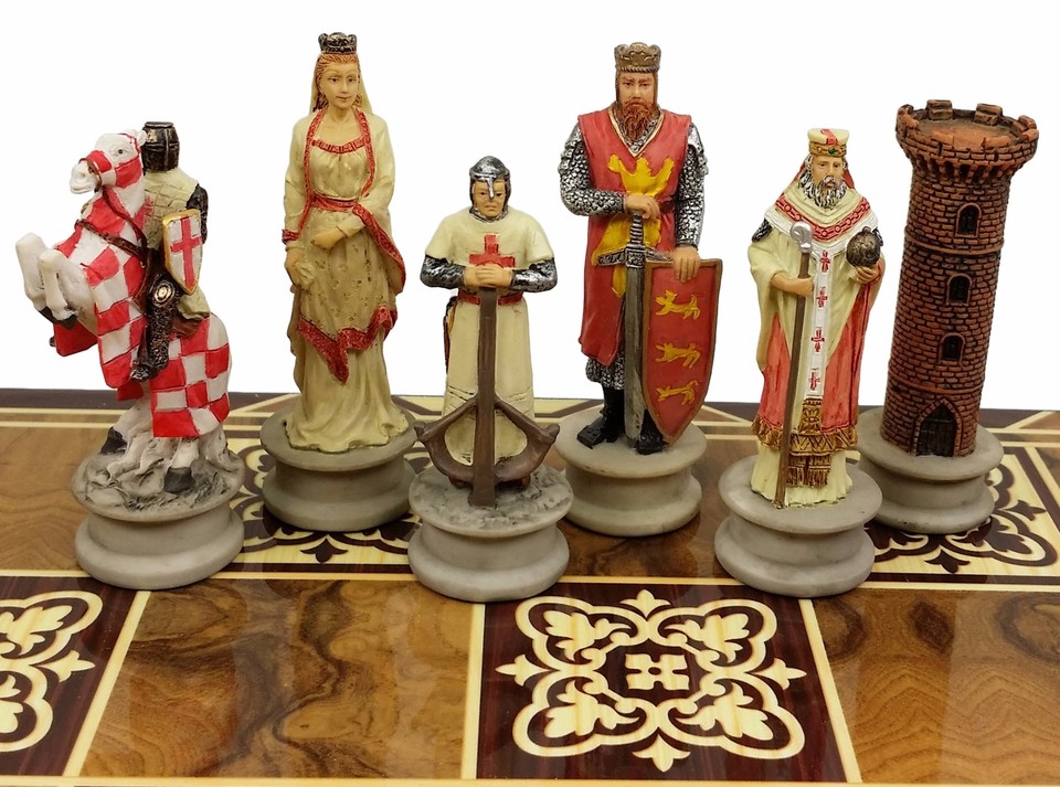 Medieval Times Crusades King Richard Lionheart Men Chess Pieces Set ...