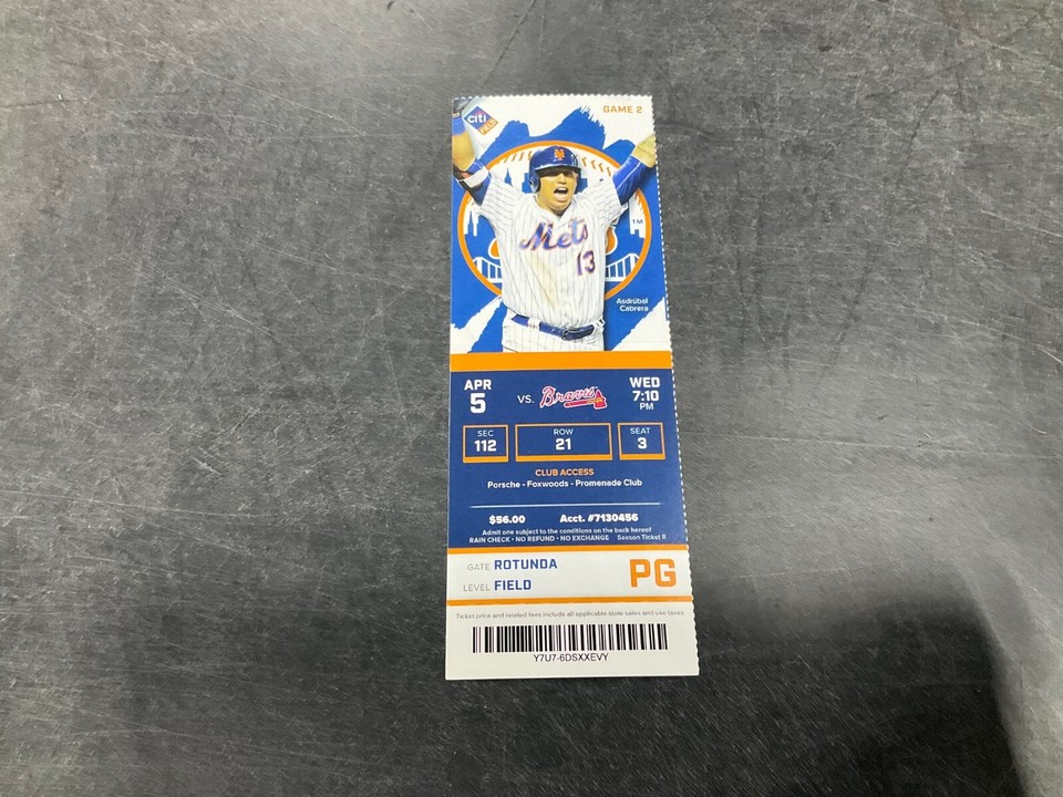 METS~2017 TICKET STUB 4/3/17-4/5/17-4/6/17 VS BRAVES | eBay