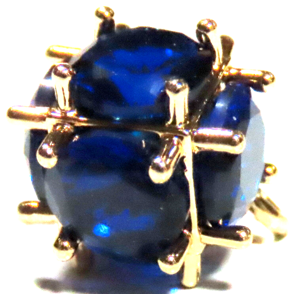 AWESOME 1950'S-1960'S SAPPHIRE BLUE FACETED SWAROVSKI CRYSTAL JEWELED ...