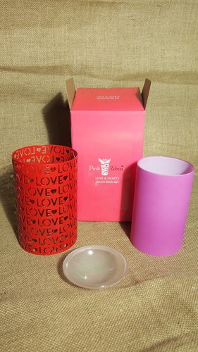 Pink Zebra Love & Hearts Accent Shade set home decor Lamp shade wax ...