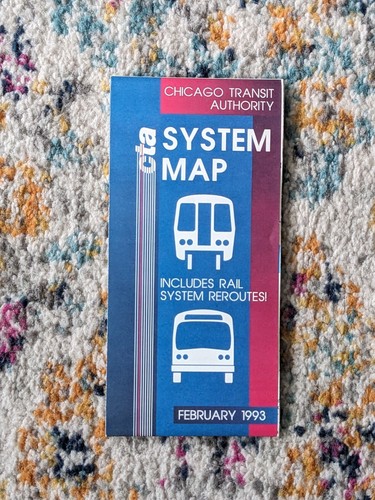 CTA Chicago Transit Authority System Map Feb. 1993 | eBay