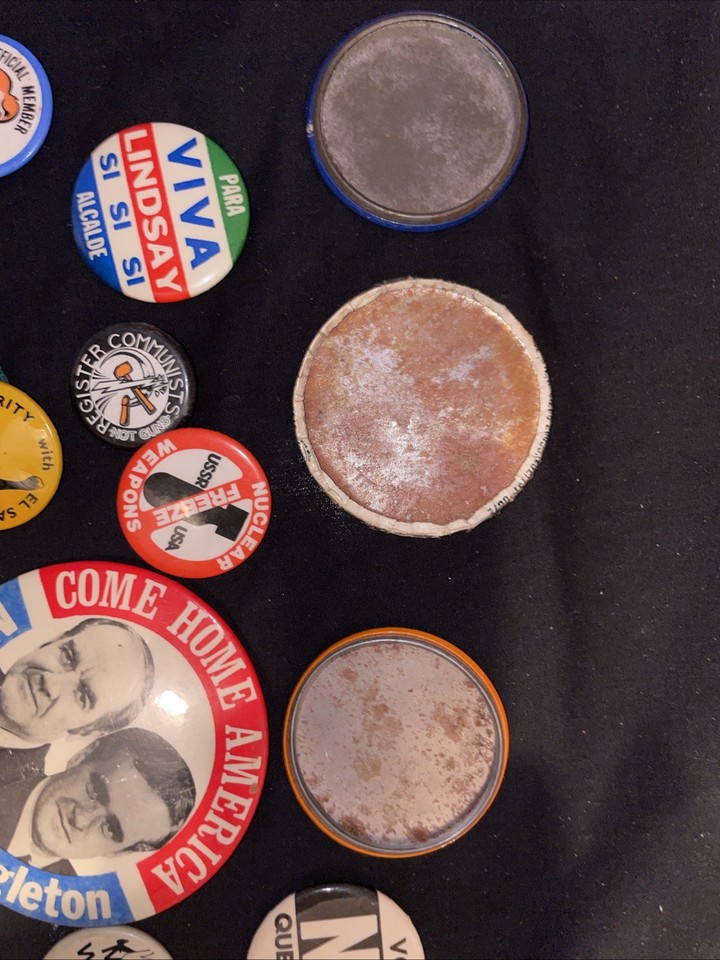 Vintage Political Protest Pinback Button Lot Vietnam McGovern Lindsay ...