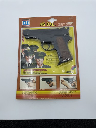 45 Caliber SHOT CAP GUN ‘80s vtg Supermatic System / Edison Toys ITALY ...