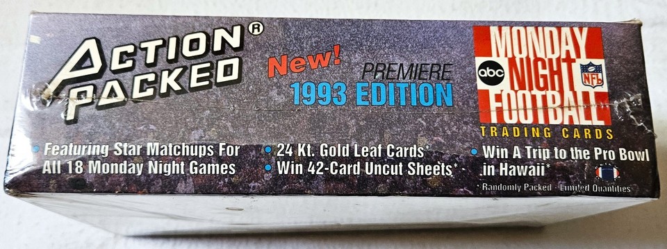 1993 FACTORY SEALED BOX of ACTION PACKED CARDS / NFL / MONDAY NIGHT ...
