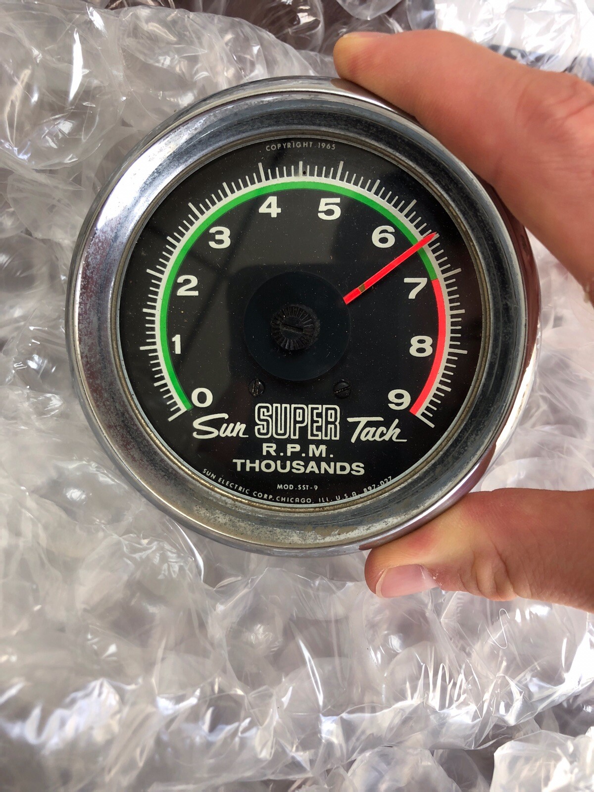 NOS Sun SST-9 tachometer! Rare 1965 Sun Super Tach 1st year Needle ...