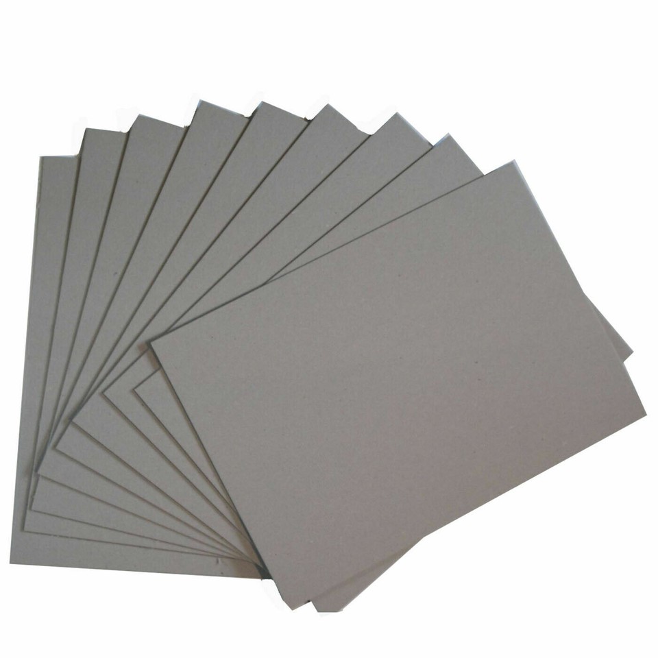 10 x Greyboard 1.5mm Thick Card Grey Board Recycled Backing Modelling ...