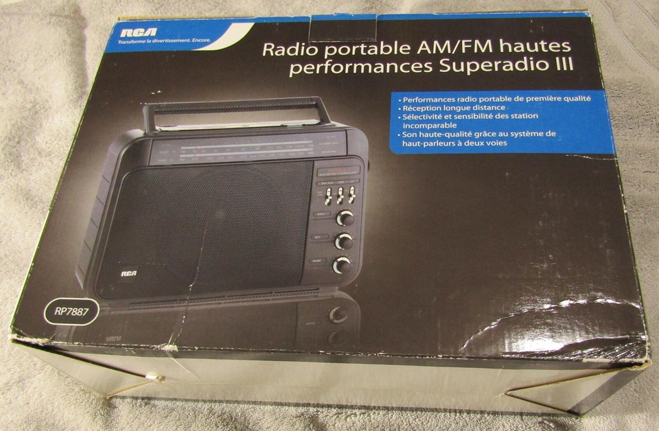 GE RCA SUPERADIO III LONG RANGE PORTABLE RADIO great AM long range ...